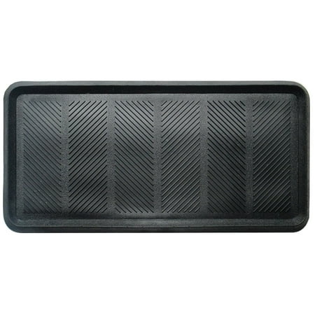 A1HC Heavy Duty Flexible 16 In. X 31 In. 100% Rubber Boot Tray Mat ...