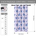 Butterfly and Blue Purple Pattern Blackout Curtains,Triple Weaved ...