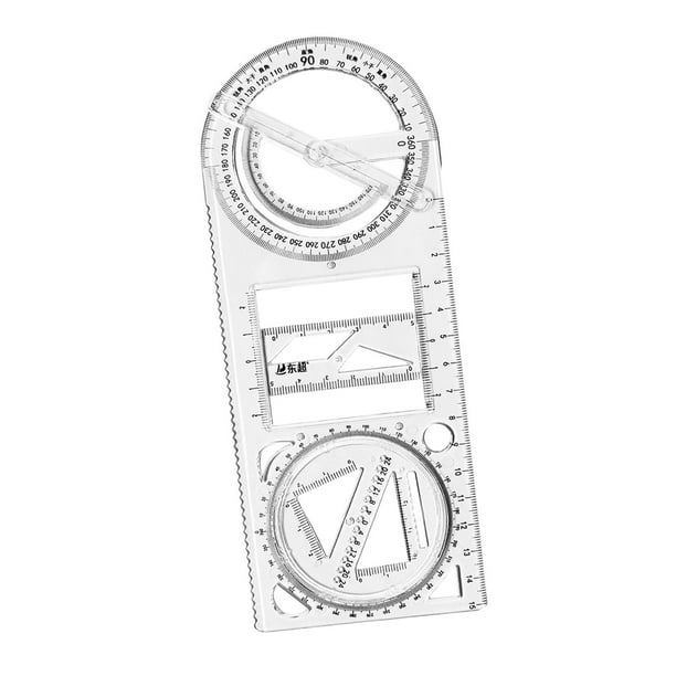 Regla geométrica multifuncional Plantilla de dibujo de regla de dibujo ...