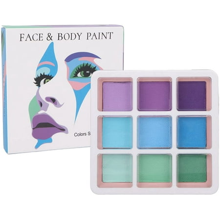 Face Paint, Face Paint Set Face Paint Kit 9 Colors Matte Effect 32.8g ...