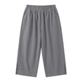 Guieoi Capri Pants for Women Plus Size with Pockets 7/8 Length Wide-Leg ...