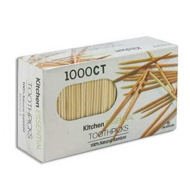 Natural Wooden Flat Toothpicks - 2500 per pack, 6 packs - Walmart.com