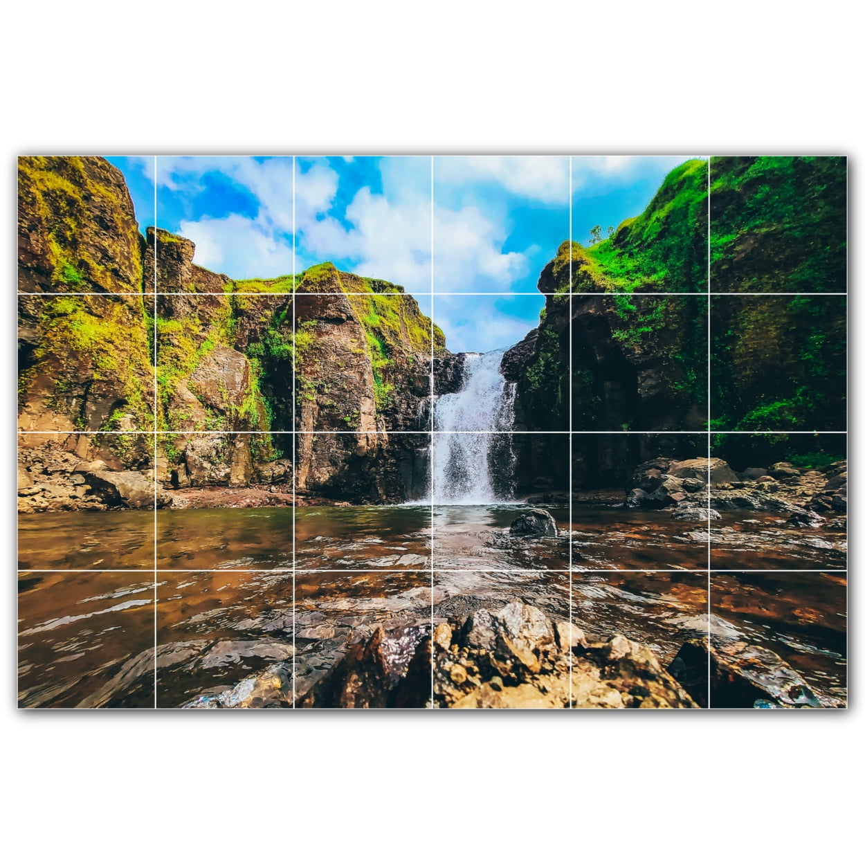 Picture-Tiles.com: Waterfalls Ceramic Tile Wall Mural WAL501144-64L. 48 ...