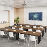 6.5FT Conference Room Table: Large Rectangular Meeting Seminar Table ...