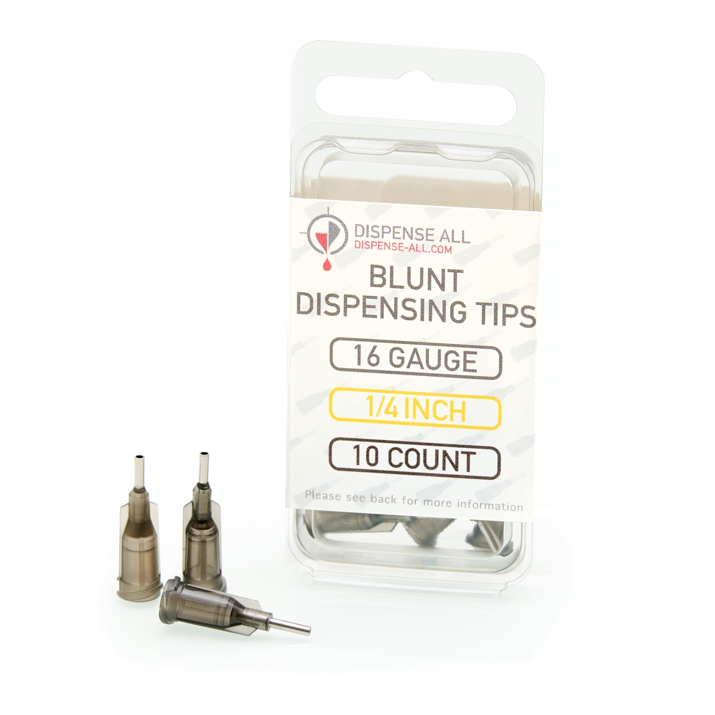 Dispense All - 16 Gauge 1/4 Inch Blunt Tipped Dispensing Needle, Luer ...