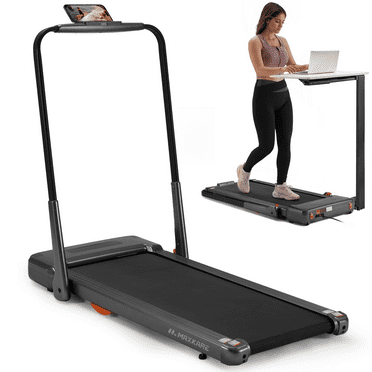 SuperFit Up To 7.5MPH 2.25HP 2 in 1 Dual Display Screen Treadmill ...