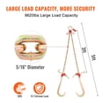 VEVOR V-Chain Bridle, 9620 lbs Working Load Limit, 5/16'' x 3' G80 Tow ...
