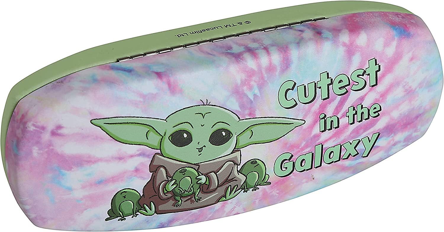 Star Wars Baby Yoda on Pink Hard Shell Eyeglass Case Clamshell for Boys ...