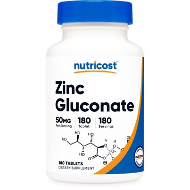 High Potency Chelated Zinc 100mg Gluconate | 250 Vegetarian Tablets ...
