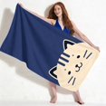 1 simple cat beach towel, minimalist and cute pet style, suitable for ...