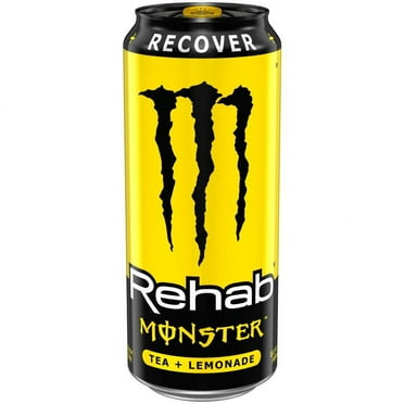 Monster Energy Rehab Tea Lemonade, Iced Energy Drink, 15.5 Ounce Cans ...