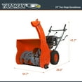 YARDMAX 24 in. 212cc Two-stage Self-propelled Gas Snow Blower with Push ...