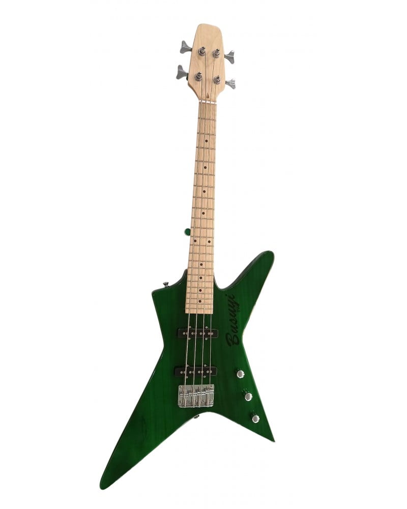 4 String Bass Short Scale Bolt On Green - Walmart.com