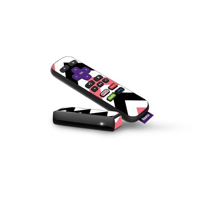 MightySkins ROEXP-Black Pink Chevron Skin for Roku Express Remote ...