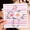 3drose, Pretty Floral Image of Watercolor Pink Flamingo Loving Couple ...