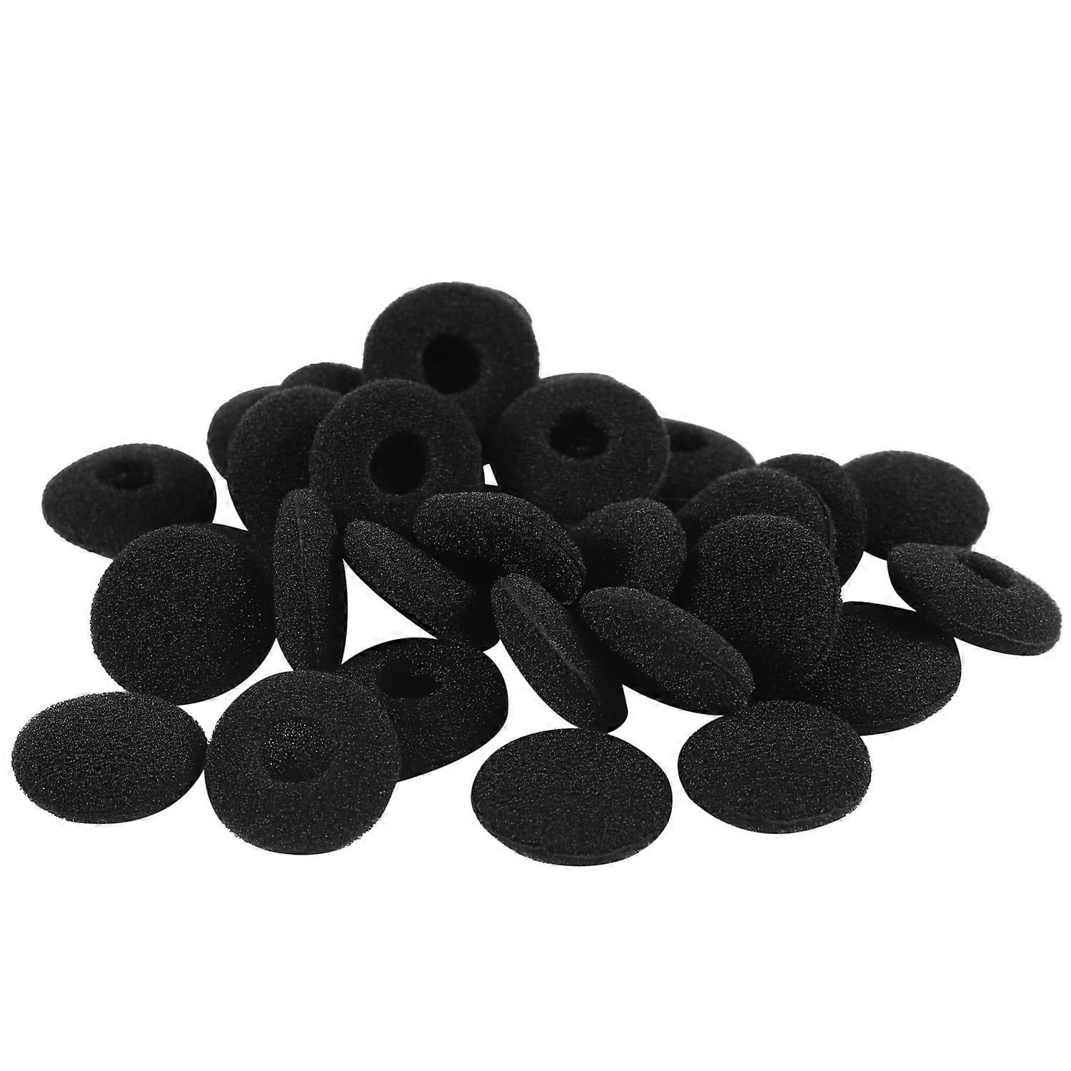 Replacement Earphone in Soft Foam Sponge Bearing Headsets Covers Black ...