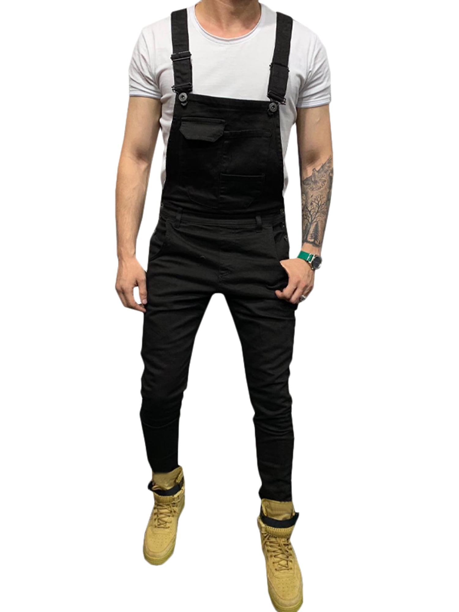 Lallc Men s Slim Fit Overalls Suspenders Casual Strappy Pockets Work Lallc Men s Slim Fit Overalls Suspenders Casual Strappy Pockets Work