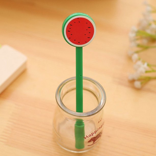 Compact Size Cute Fruit Lollipop Gel Pens Kawaii Student Stationery Pen ...