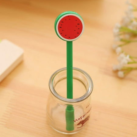 Compact Size Cute Fruit Lollipop Gel Pens Kawaii Student Stationery Pen ...