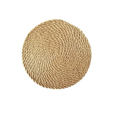 SPRING PARK Round Paper Fiber Woven Place Mats/Dining Mat/Decoration ...