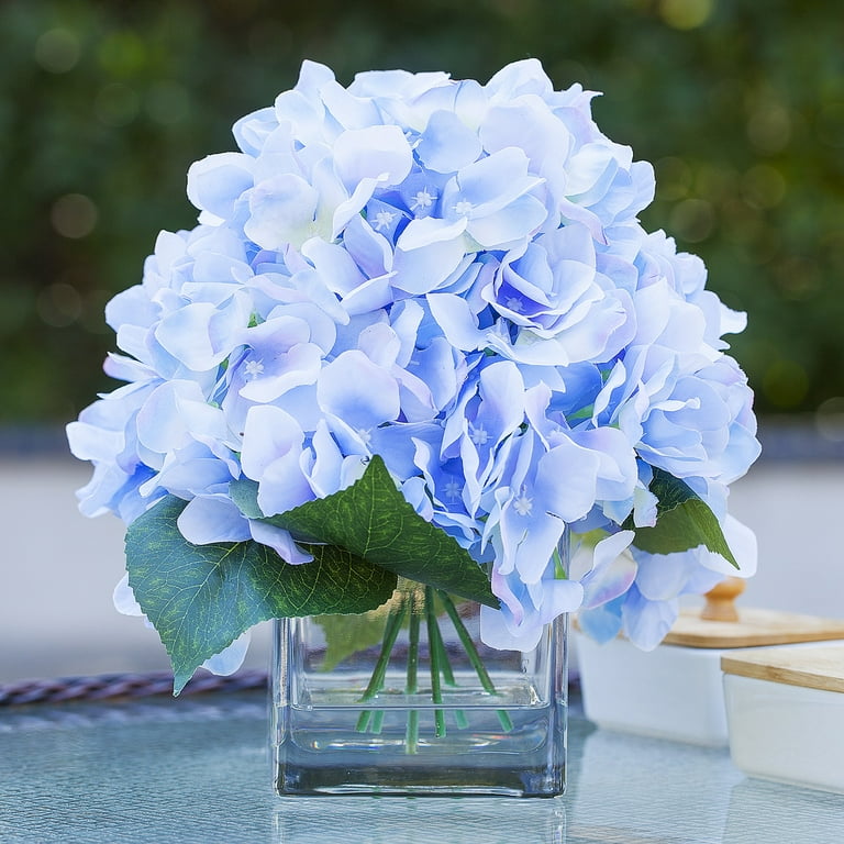 Blue Hydrangea Centerpieces