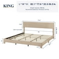 Allewie King Size Platform Bed Fame with Upholstered Adjustable Leather ... Allewie King Size Platform Bed Fame with Upholstered Adjustable Leather ...