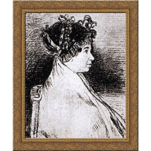 Josefa Bayeu 24x20 Gold Ornate Wood Framed Canvas Art by Francisco Goya ...