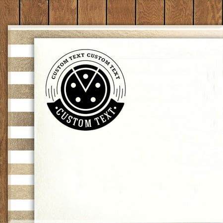 Printtoo Round Custom Text Catering Business Rubber Stamp Self Inking ...