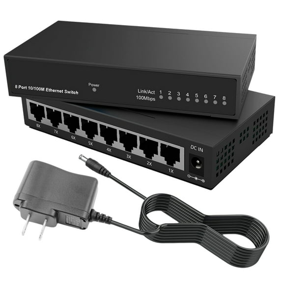 8 Port Gigabit Ethernet Switch RJ45 Hub Internet Splitter Smart Switch ...