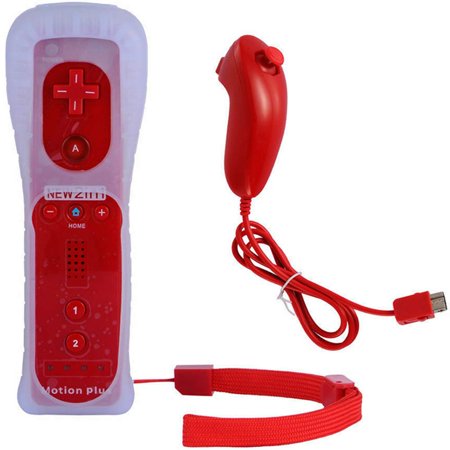 Built-in Motion Plus Remote + Nunchuk Controller Set, Wireless Gamepad ...