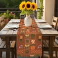Table Runner Dresser Scarves 70 Inch Long,Rustic Lemon Flower Leaves ...