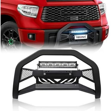 Black Horse Max Bull Bar Incl. pair of 5.3"Dia.LED Lights w/Red Trim ...