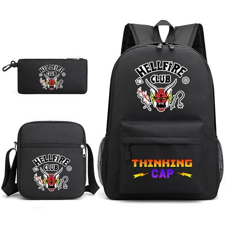 Hellfire Club Backpack Three-piece Set Hell Fire School Bag | Walmart ...