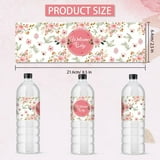 30 Sheet Bottle Label Adhesive Stickers Rectangle Flower 216x64mm ...