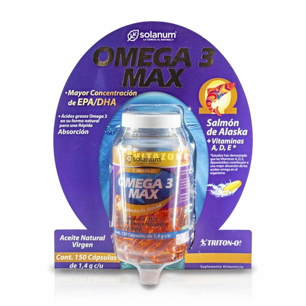 Omega 3 Max EPA/DHA Salmón de Alaska 150 cáps Solanum Solanum ...
