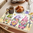 Cute Gnomes Cotton Linen Placemats Set of 4, Country Spring Colorful ...
