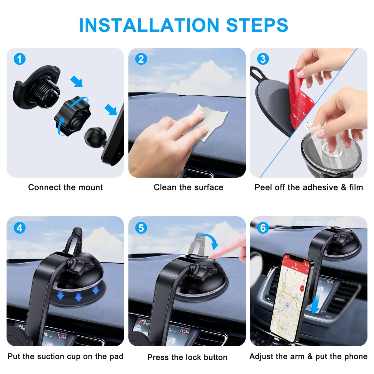 Magnetic Phone Holder Car Phone Holder - Jemey Strong Suction Cup ...