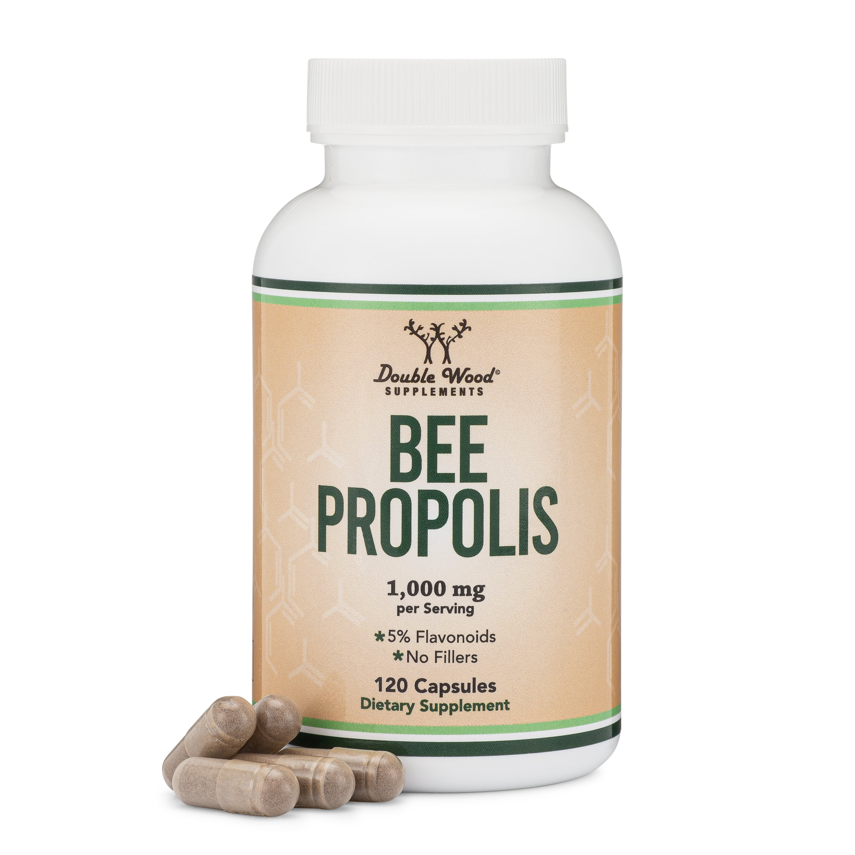 Bee Propolis Capsules 1,000mg Servings, 120 Count (Most Potent Propolis ...