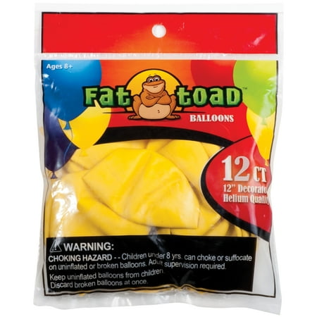 Fat Toad Latex Balloons 12" 12 Pkg Yellow 110Blln 06 | Walmart Canada