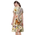 Butterfly Floral Dresses Short Sleeve Nightdresses for Women - Walmart.com