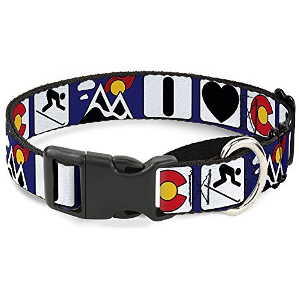 Buckle-Down "I HEART COLORADO SKIING Logos Mountain" Martingale Dog ...