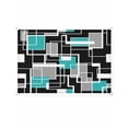 Abstract Lines Sun Shade Sail 14'X18' Black Gray Blue Rectangle ...