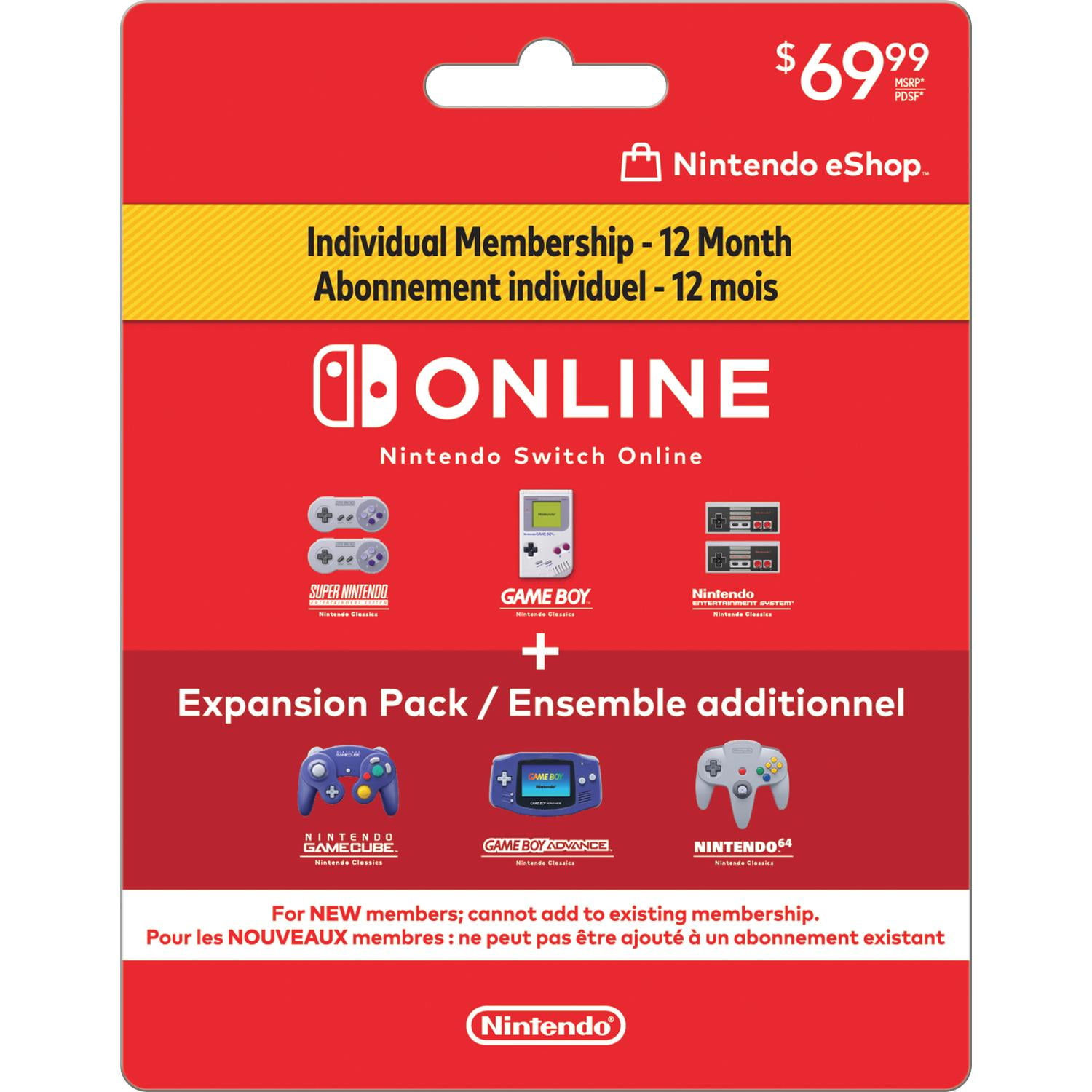 Click here for Nintendo Switch Online + Expansion Pack Individual... prices