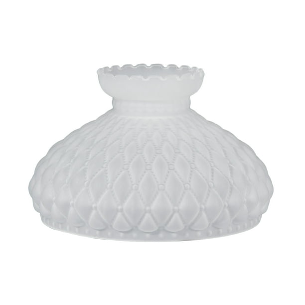 B&P Lamp® 10" Satin Diamond Quilted Pattern Student Glass Shade with ...