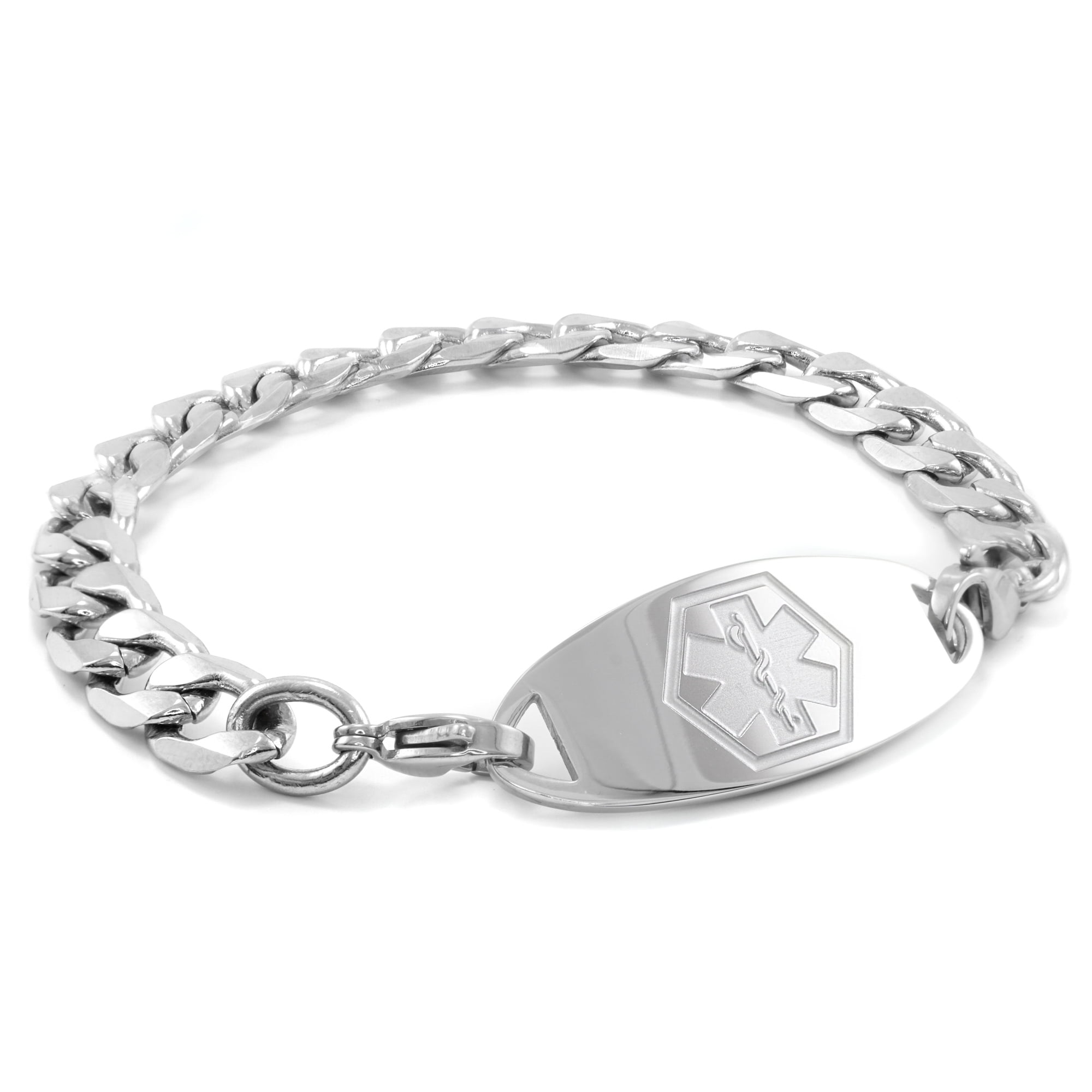 MedicEngraved Surgical 316L Stainless Steel Medical ID 9mm Curb Link ...