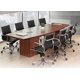 8ft - 26ft Modern Boat Shaped Conference Room Table with Cube Bases ...