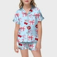 Baby Girl Outfit Summer Lapel Fruit Lipstick Print Short Sleeve Top ...