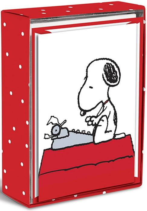 Graphique de France Snoopy Typewriter Box of 16 Peanuts Blank Notecards ...