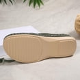 Army Green Ladies Summer Beach Wedge Slippers Hollow Flower Detail ...
