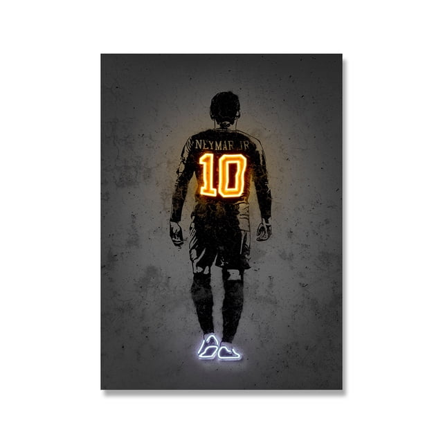 Graffiti Basketball Players Canvas Painting Neon Effect Sports Star ...